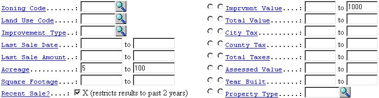 Example: Vacant land sold within the last 2years with at least 5 acres ...